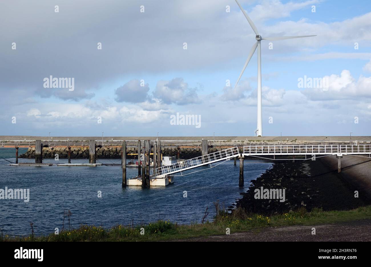 Wind turbine at Deltapark in the Netherlands Stock Photo - Alamy