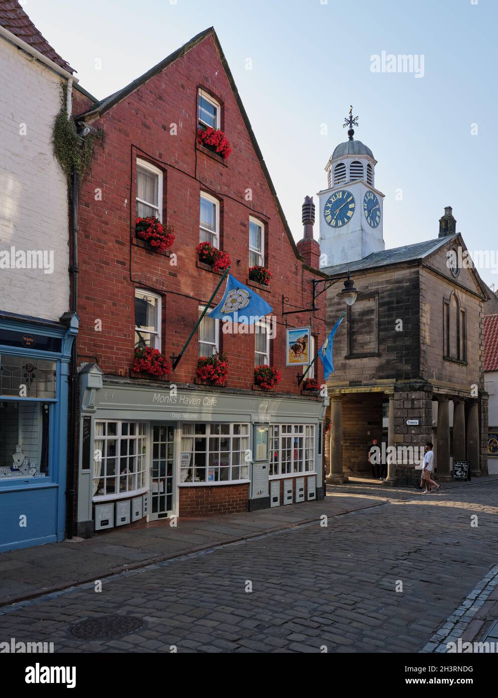 The architecture of Church Street and Market Square Clock Tower in East ...