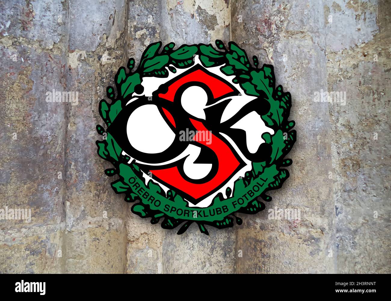 Coat of arms Örebro SK, Örebro, football club from Sweden Stock Photo ...