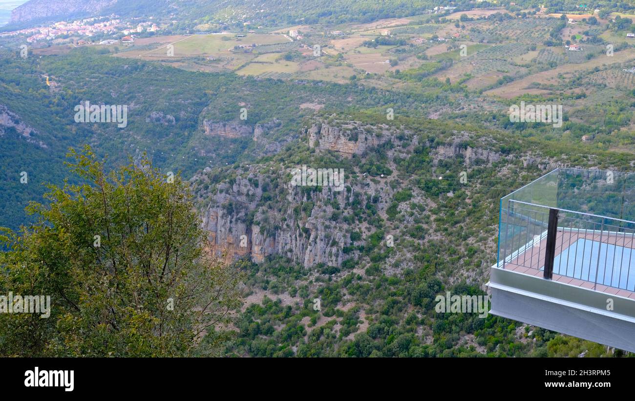 Panorama seen from Trentinara, Terrazza sul Cilento, Campania, Italy ...