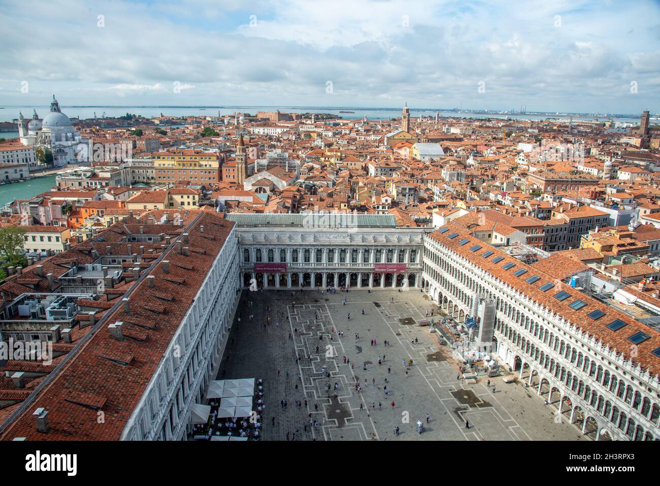 aerial view from Venice with San Marco square, Italy Stock Photo - Alamy