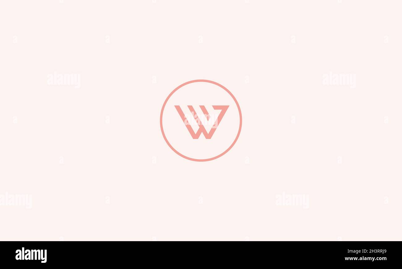 LETTER W LOGO DESIGN WITH NEGATIVE SPACE EFFECT FOR ILLUSTRATION USE ...