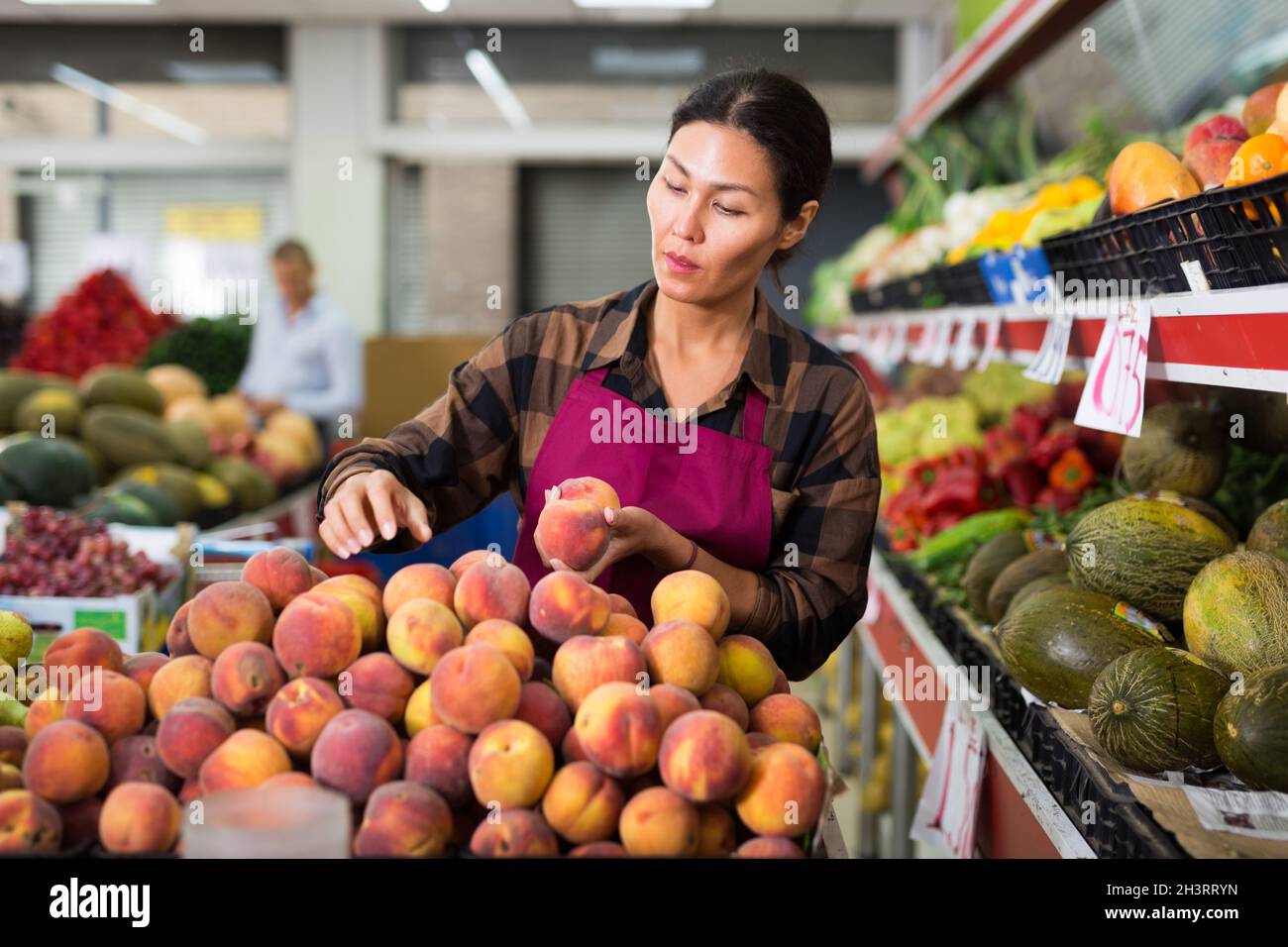 Woman laying of fruit hi-res stock photography and images - Alamy