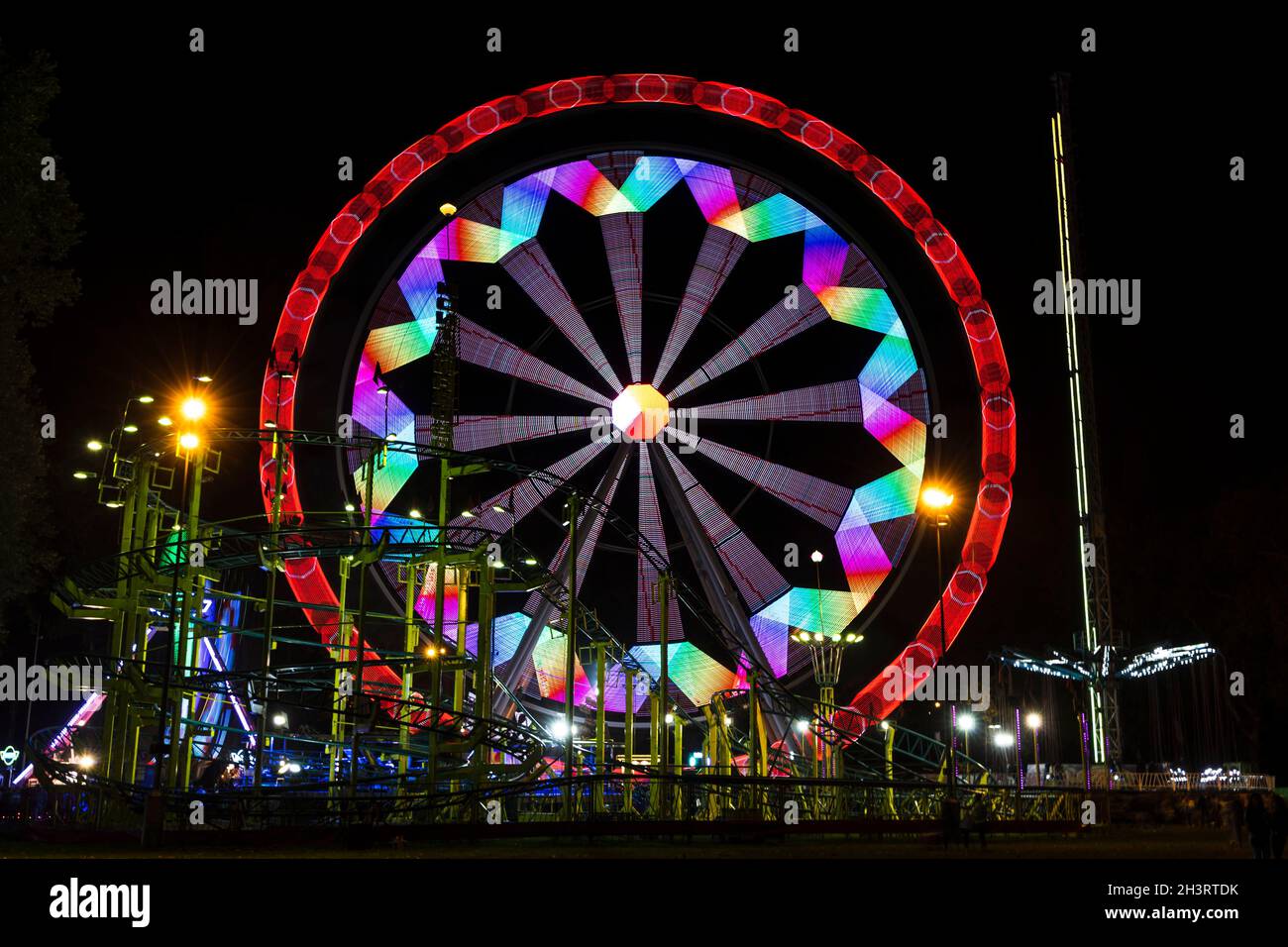 Neon fair ground lights hi-res stock photography and images - Alamy