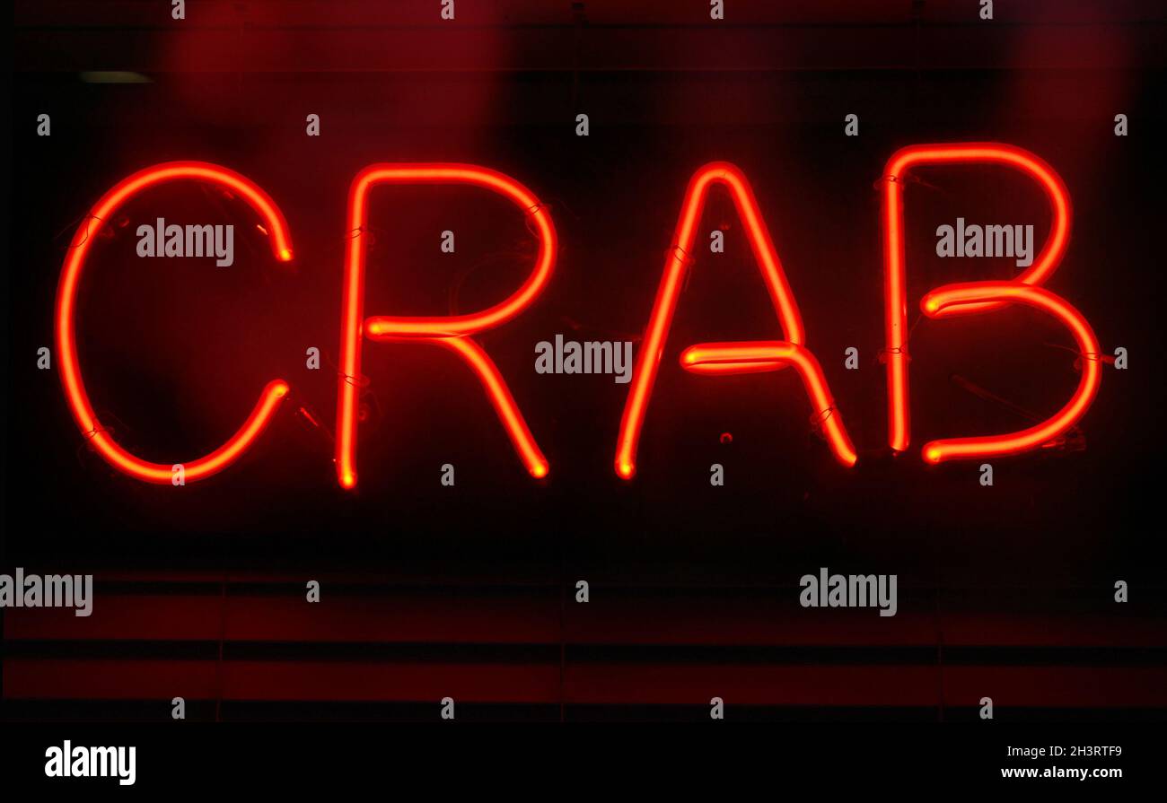 Crab neon sign hi-res stock photography and images - Alamy