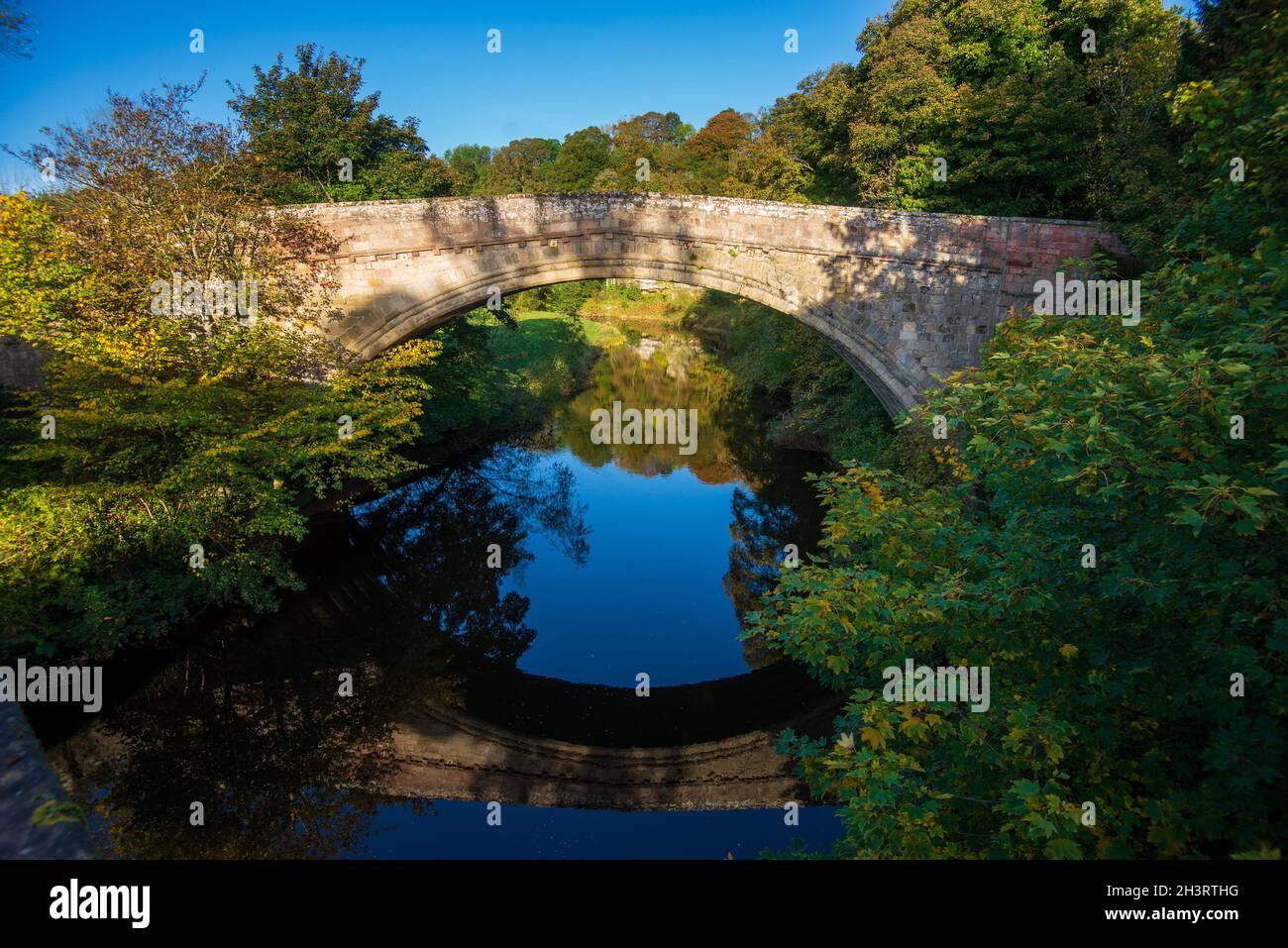 Twizel Bridge crossing the River Till built in 1511 two years before ...