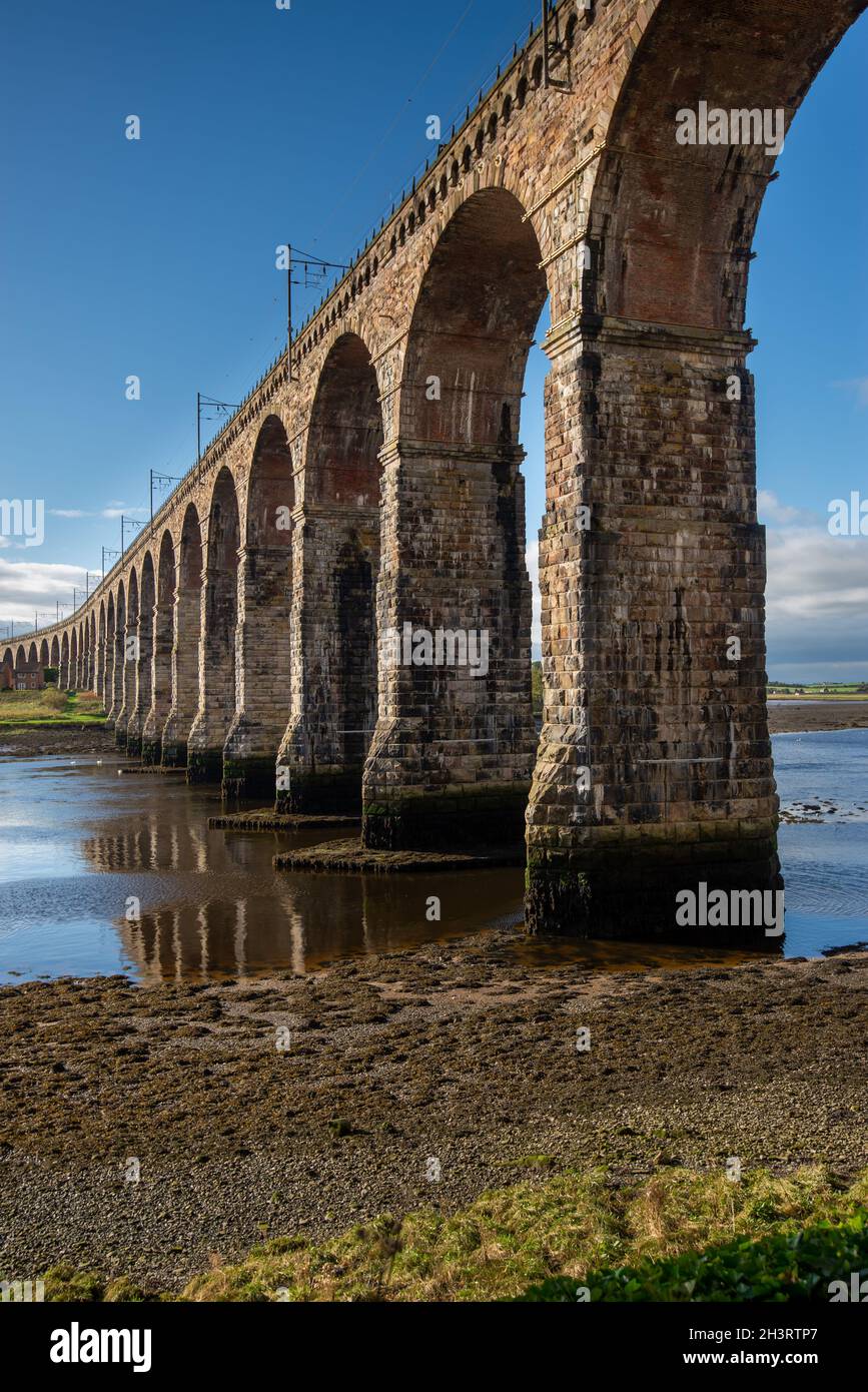 The Royal Border Bridge, carries the main east coast rail link between ...