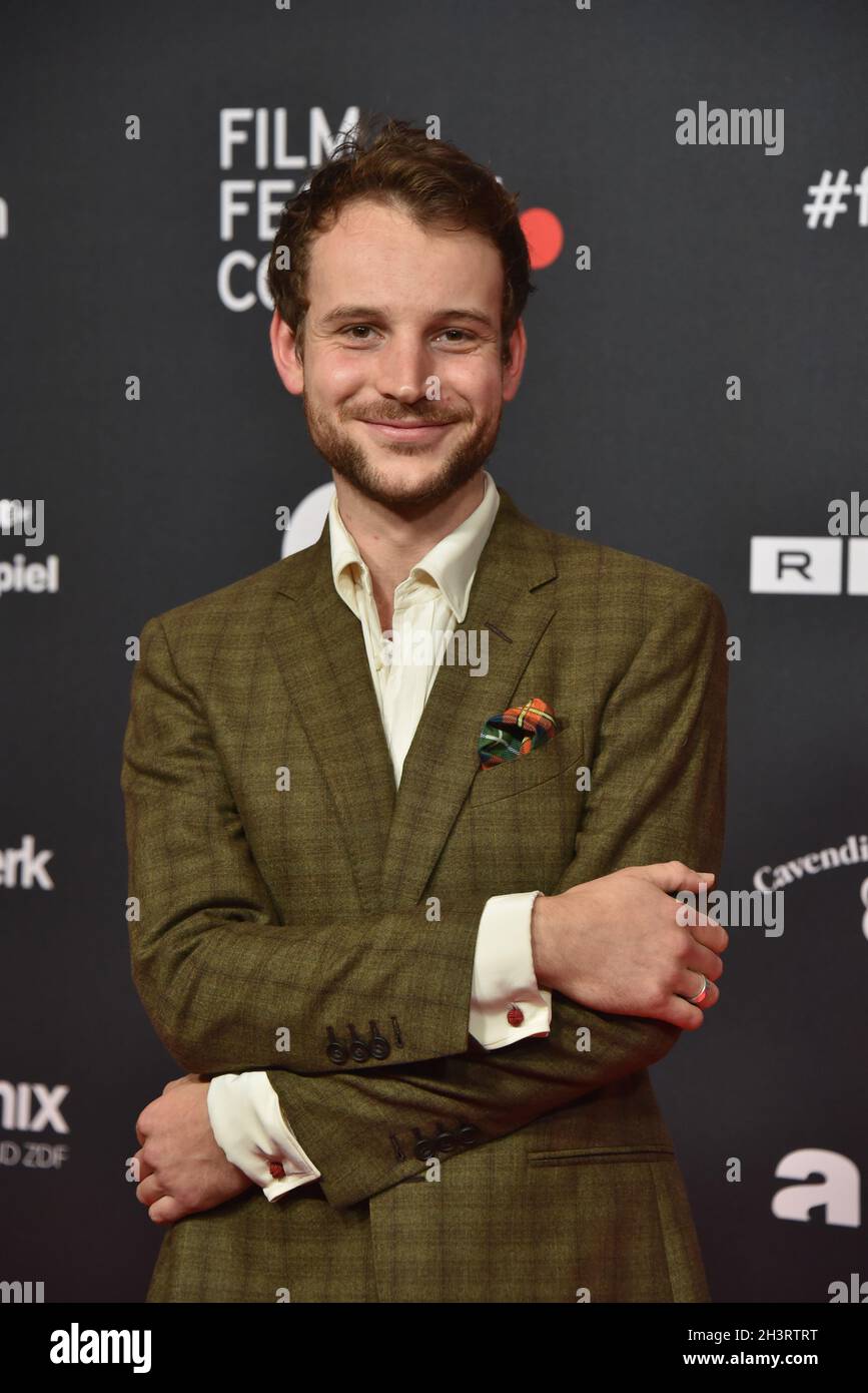 Cologne, Germany. 27th Oct, 2021. Actor Leonard Scheicher arrives for ...