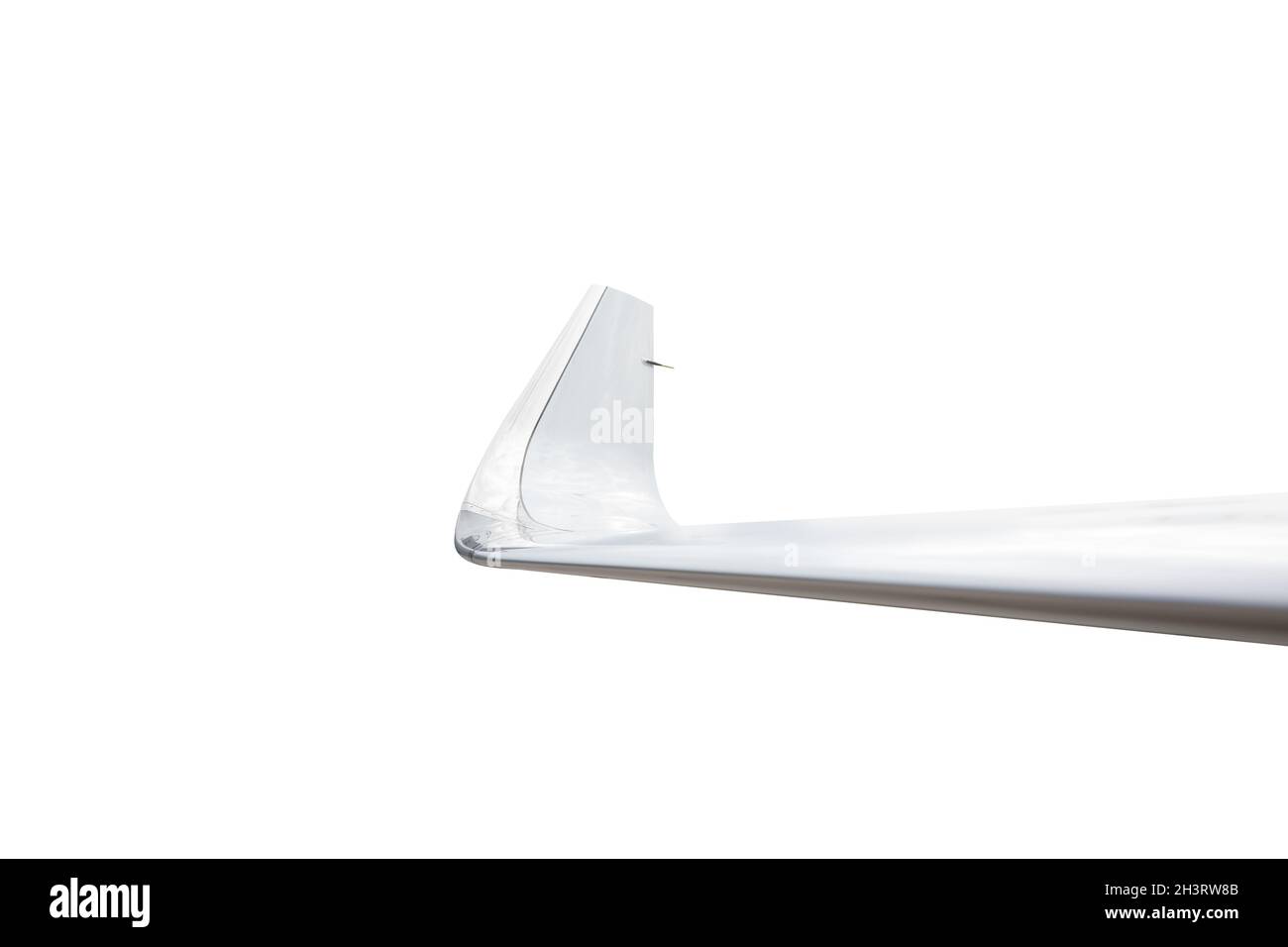 business jet wing isolated on white background Stock Photo - Alamy