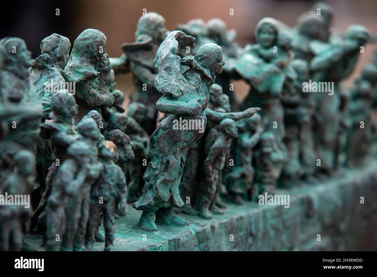 Detail from the Eyemouth fishing disaster memorial 'Widows and Bairns ...