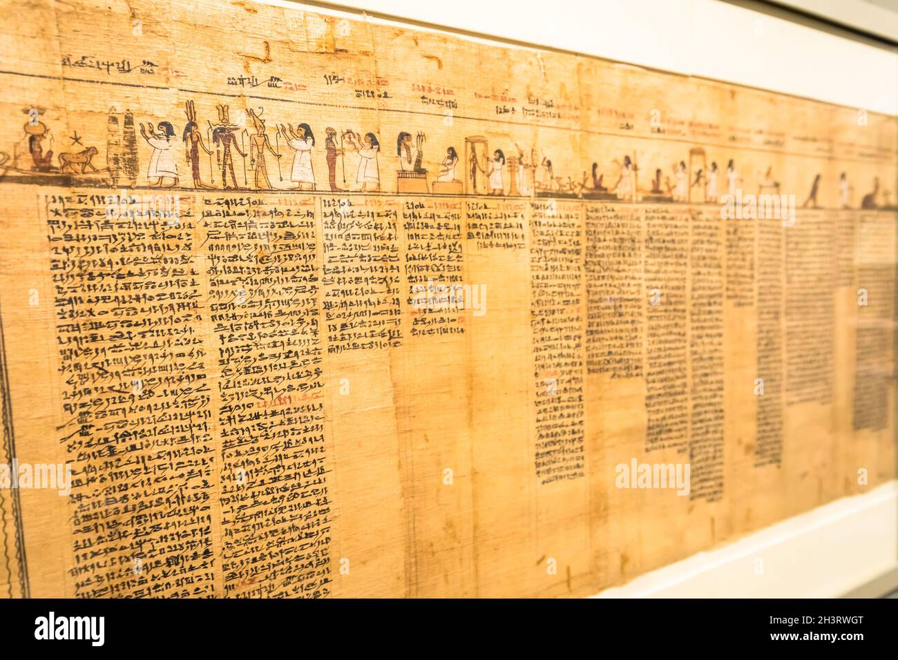 Ancient Egyptian papyrus with hieroglyphic. Antique manuscript Stock ...