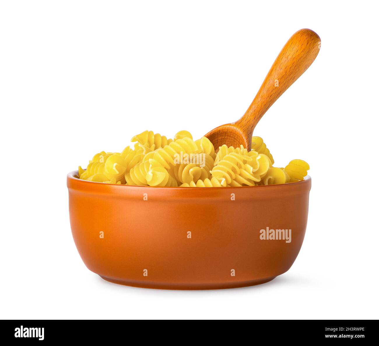 Spiral pasta in bowl Stock Photo - Alamy