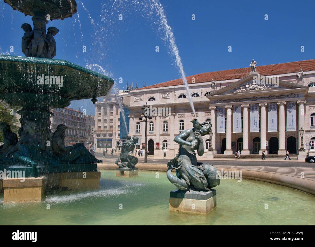 Lisbon Opera House on Praca Rossio Stock Photo - Alamy