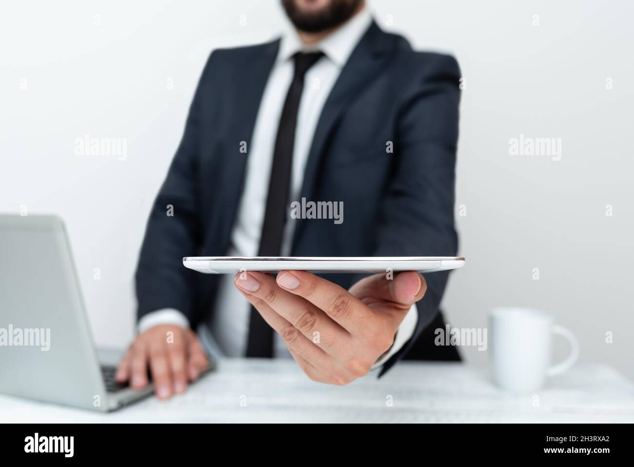 Remote Office Work Online Smartphone Voice Video Calling Discussing ...