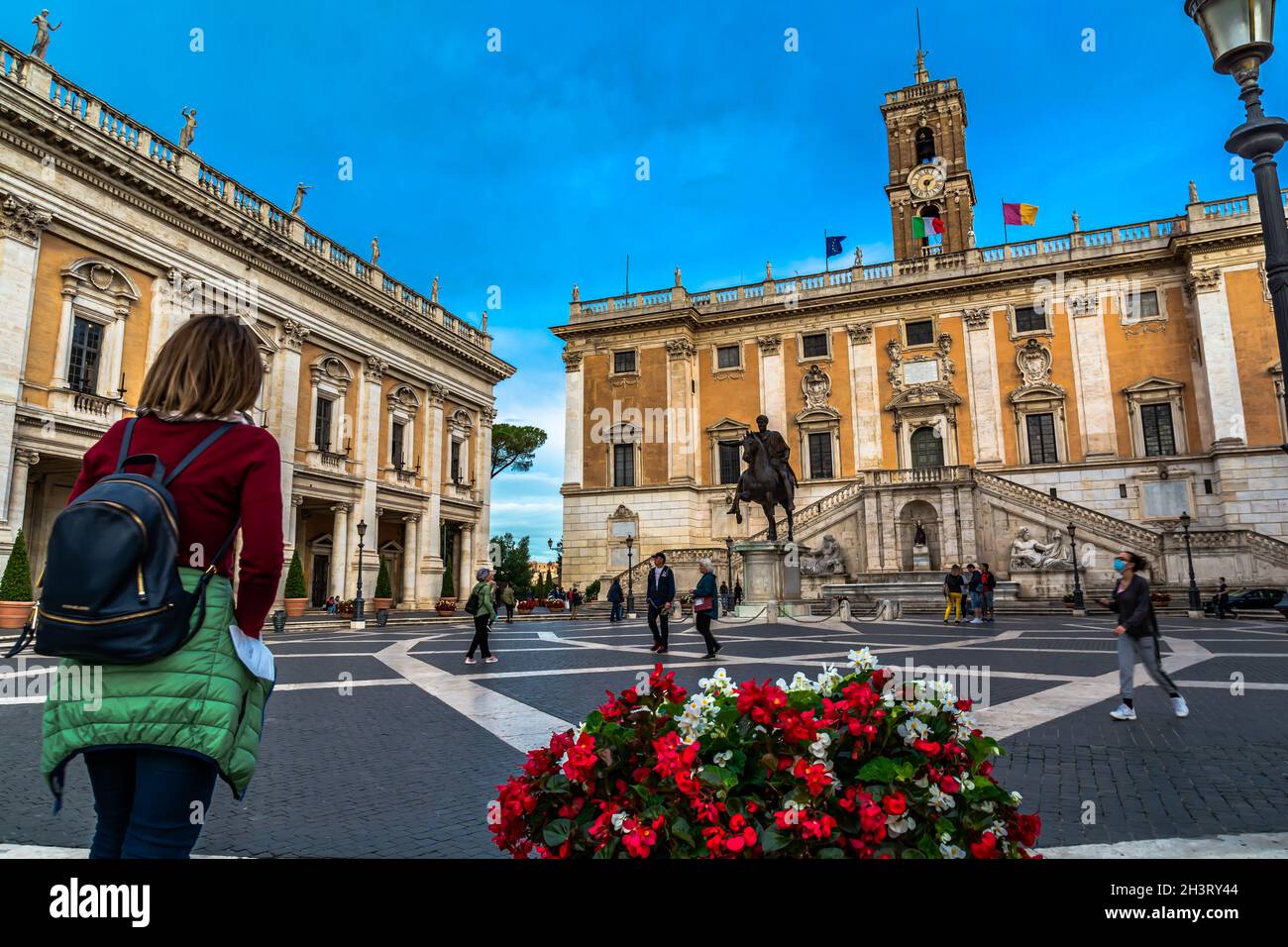 Rome: the Campidoglio, seat of the Municipality of Rome and the Altare ...