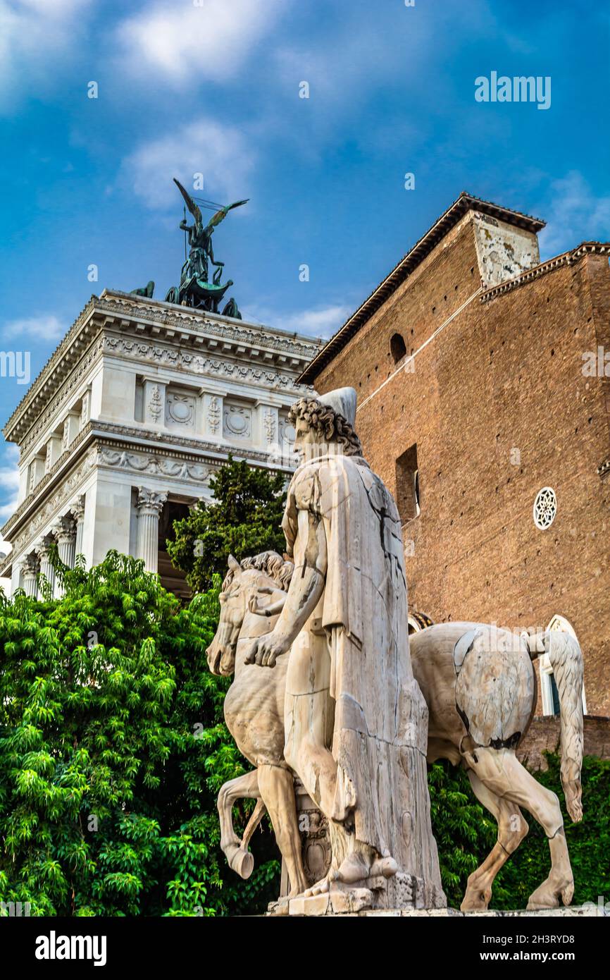 Rome: the Campidoglio, seat of the Municipality of Rome and the Altare ...