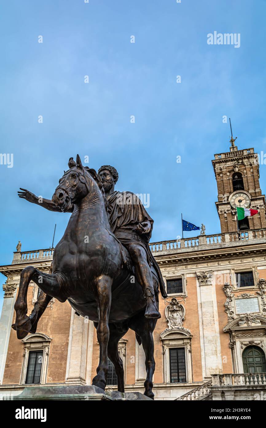 Rome: the Campidoglio, seat of the Municipality of Rome and the Altare ...