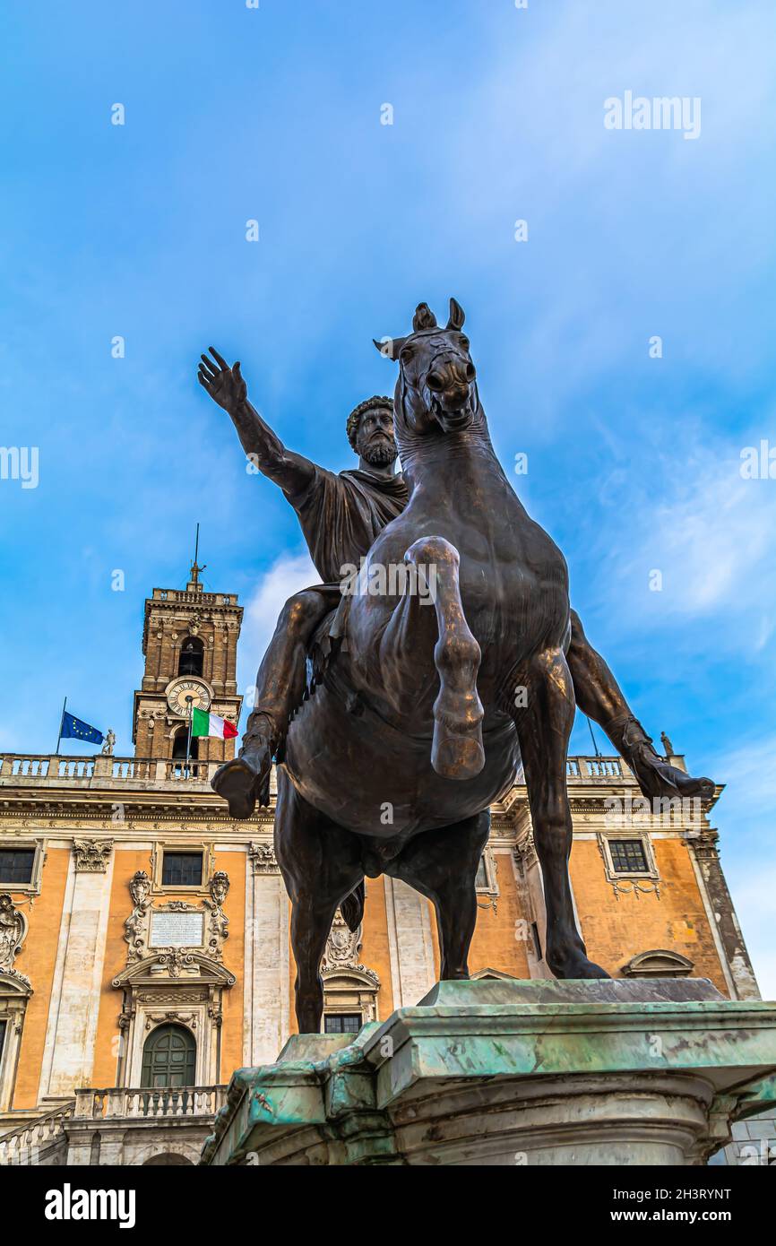 Rome: the Campidoglio, seat of the Municipality of Rome and the Altare ...
