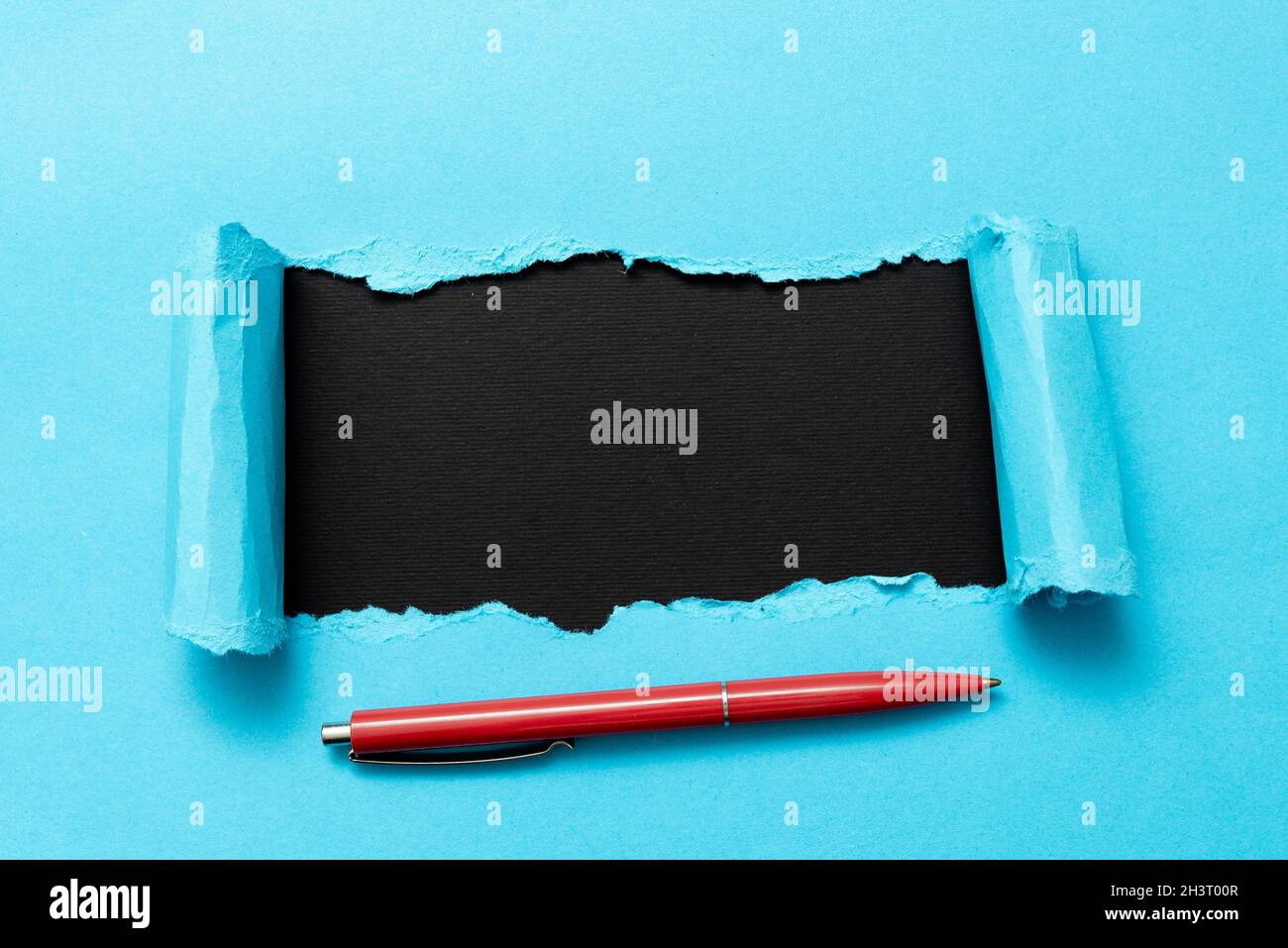 Abstract plain tear paper showing background with pen conspectus flat ...