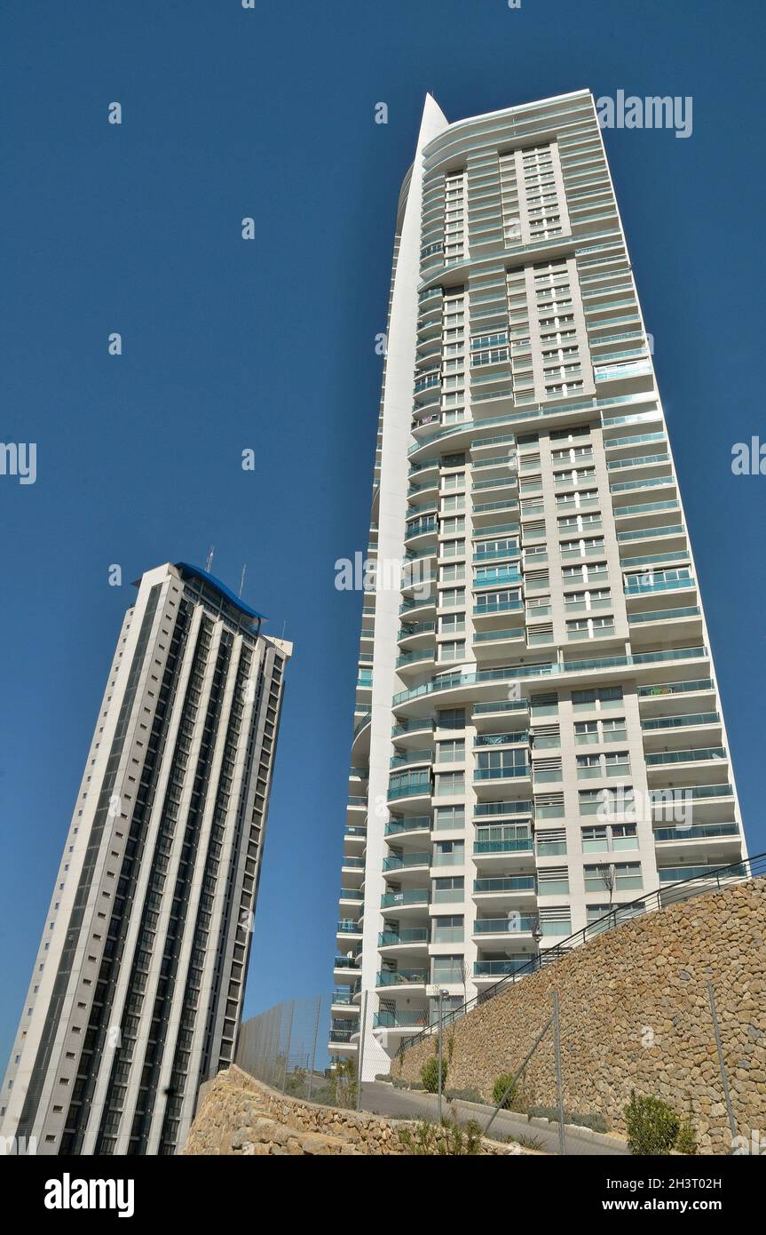 Modern high-rise tower in Benidorm, Alicante - Spain Stock Photo - Alamy