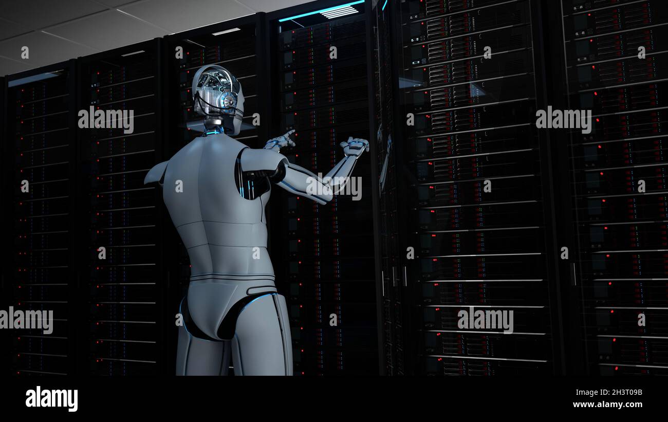 Repair computer robot hi-res stock photography and images - Alamy