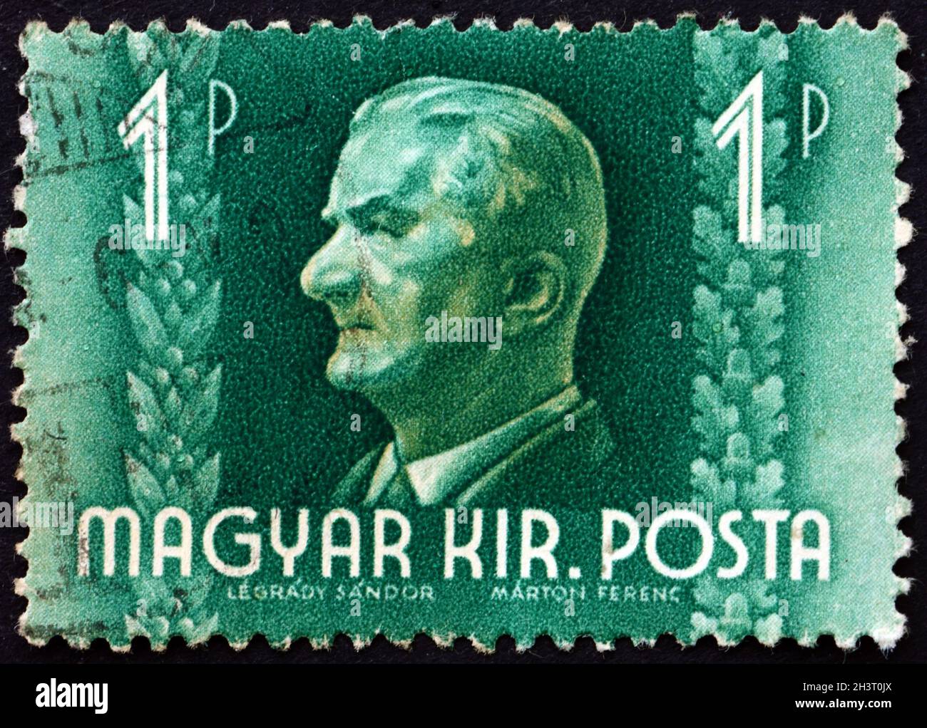 HUNGARY - CIRCA 1941: a stamp printed in Hungary shows Admiral Nicholas ...