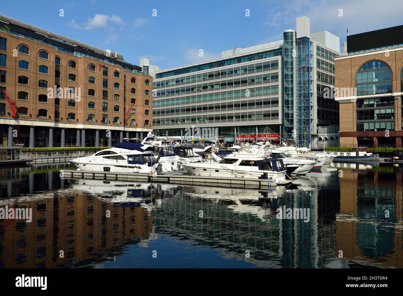 St Katherine Docks marina, Tower Bridge, London, United Kingdom Stock ...