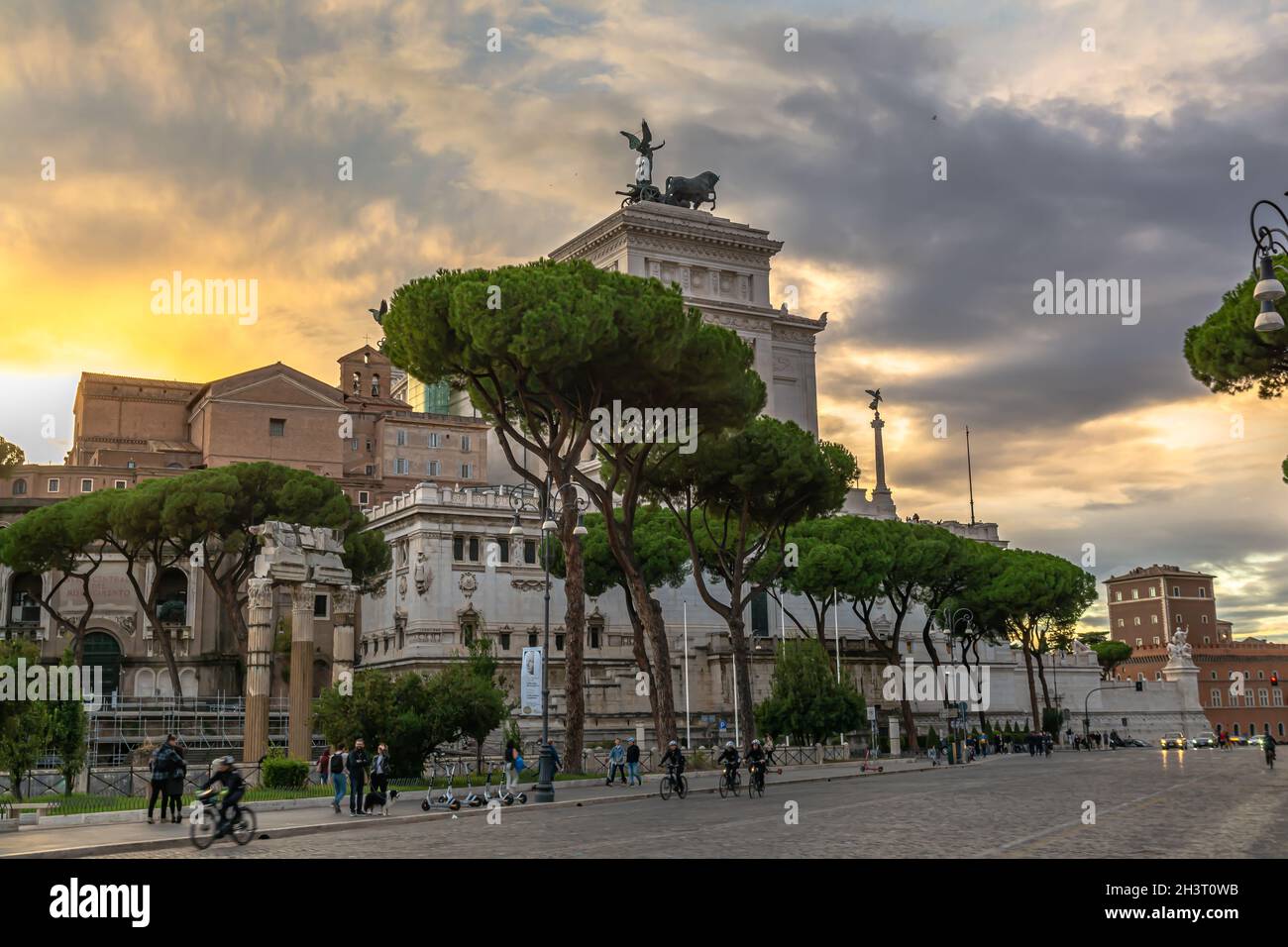 Rome: the Campidoglio, seat of the Municipality of Rome and the Altare ...