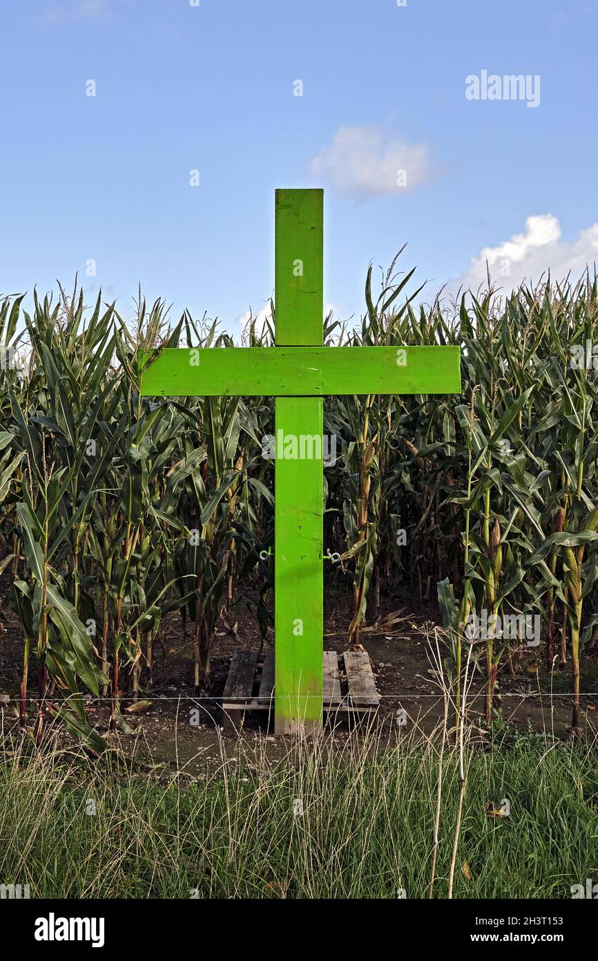 Action Green Crosses Stock Photo - Alamy