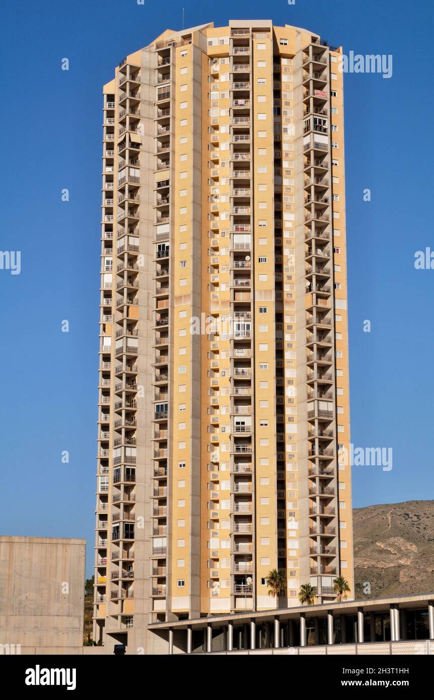 Typical high-rise building in benidorm, Alicante - Spain Stock Photo ...