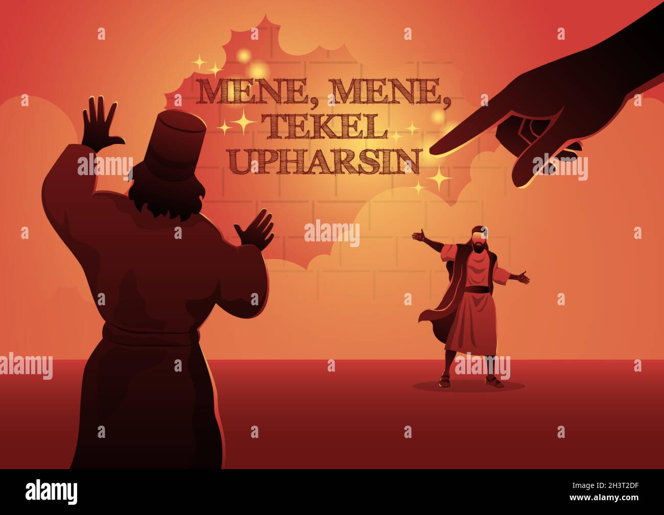 Daniel writing on the wall Stock Vector Images - Alamy