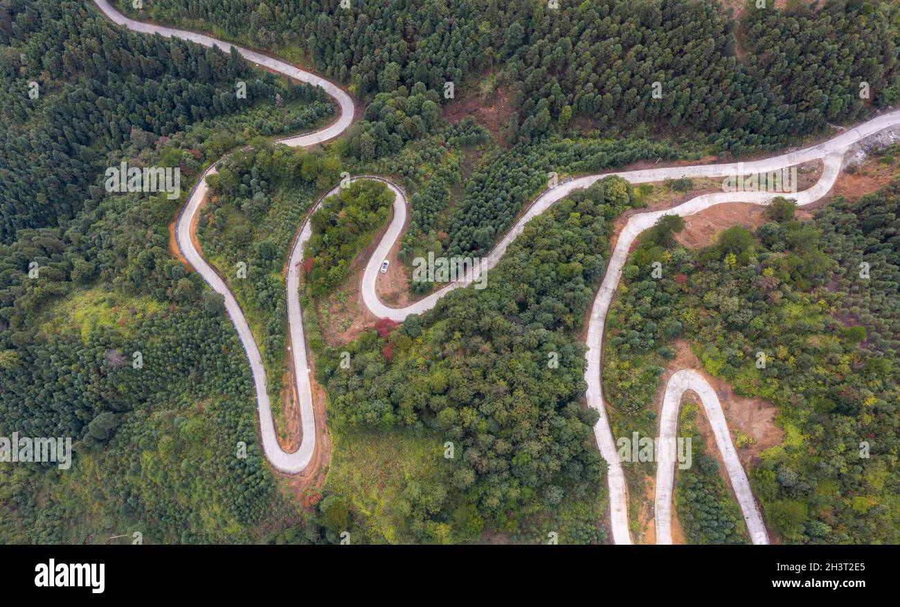 CONGJIANG, CHINA - OCTOBER 30, 2021 - An aerial video taken on Oct. 30 ...