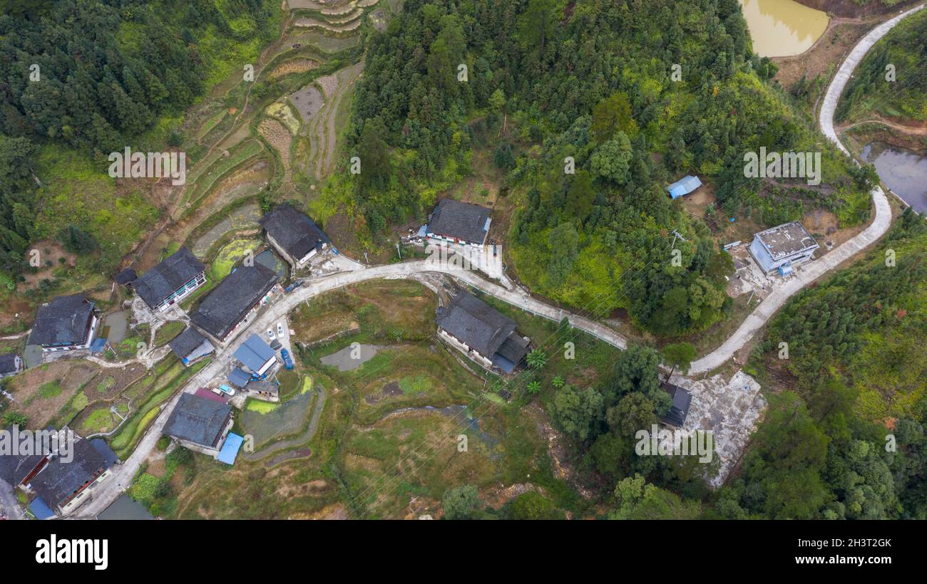 CONGJIANG, CHINA - OCTOBER 30, 2021 - An aerial video taken on Oct. 30 ...