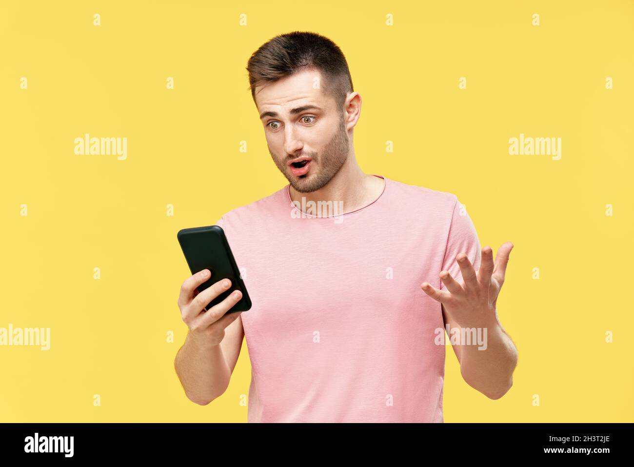 Funny phone man hi-res stock photography and images - Alamy