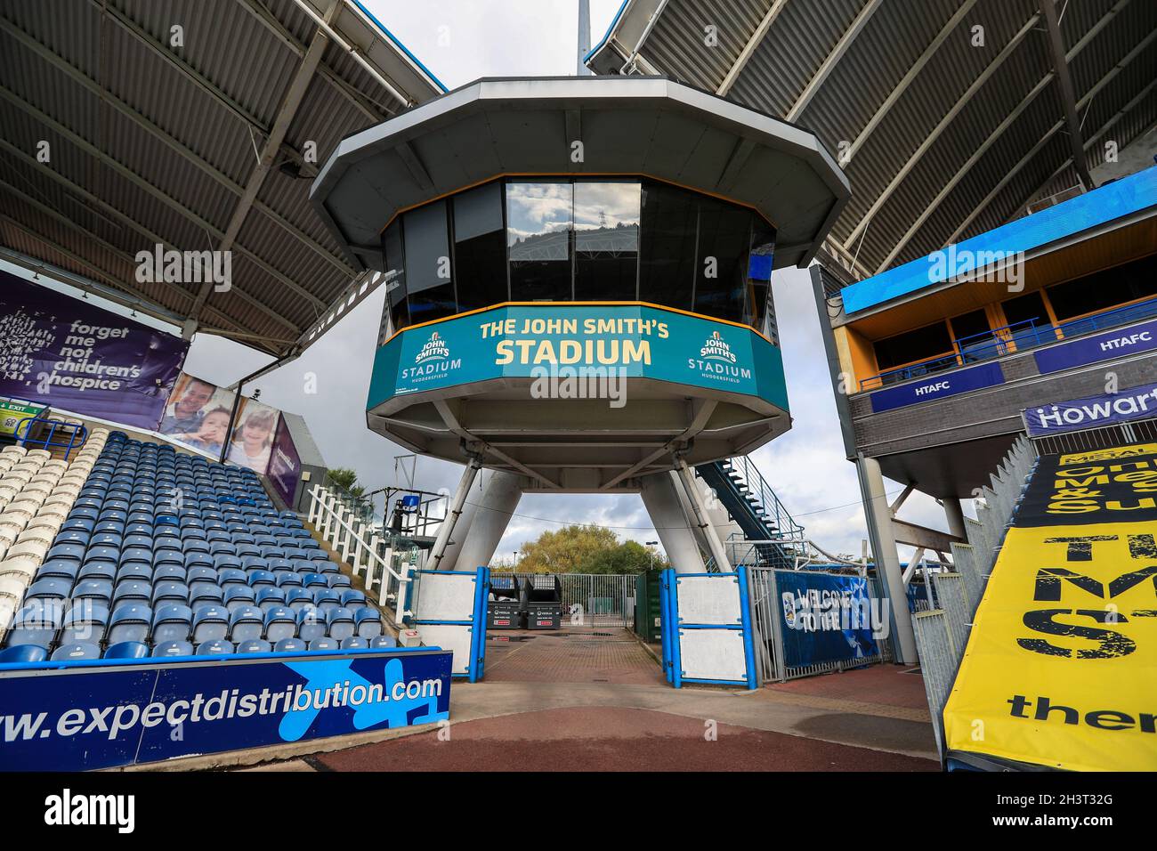 The control tower inside The John Smith's Stadium ahead of the game ...