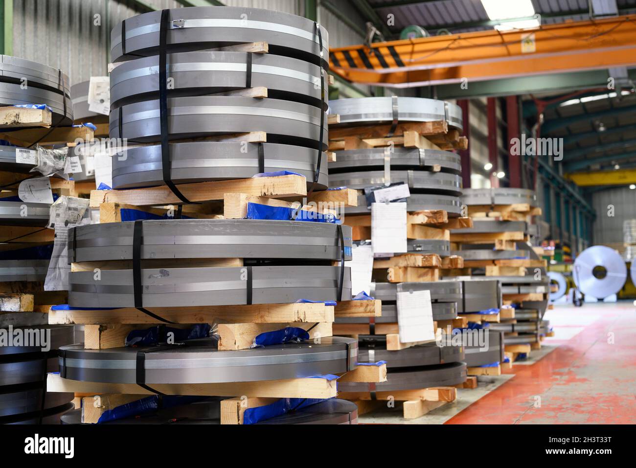 Interior of an industrial metal processing factory Stock Photo - Alamy