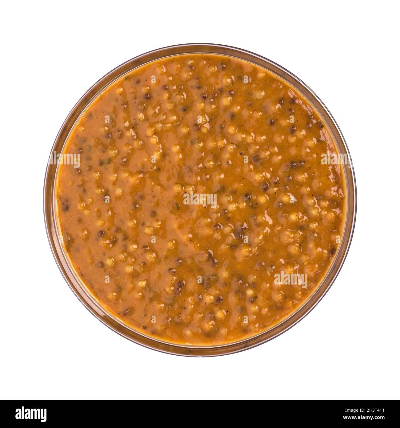 Sweet Bavarian mustard. Top view Stock Photo - Alamy