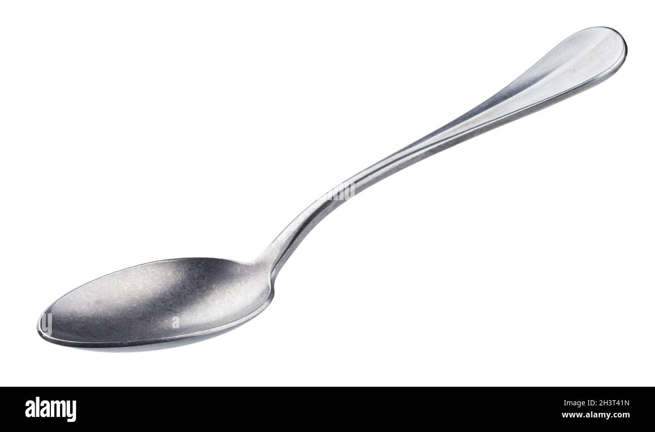 Metal spoon isolated on white background with clipping path Stock Photo ...