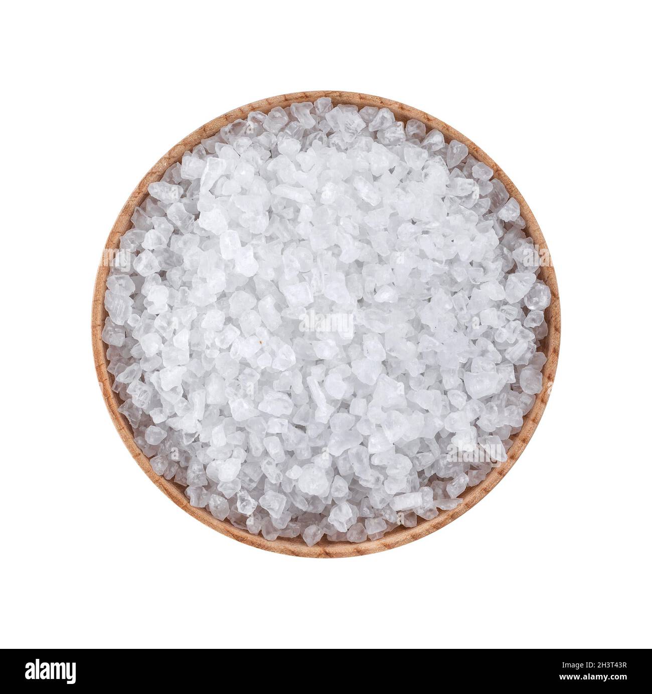 Top view of sea salt isolated on white background Stock Photo - Alamy
