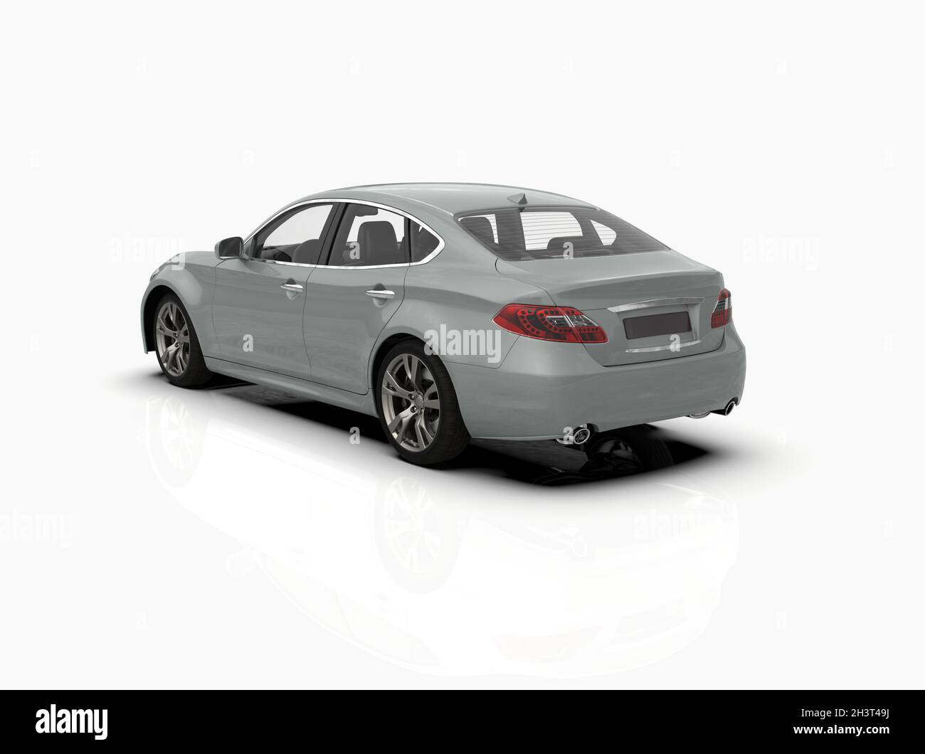 Generic and Brandless Car Isolated on White 3d Illustration Stock Photo ...