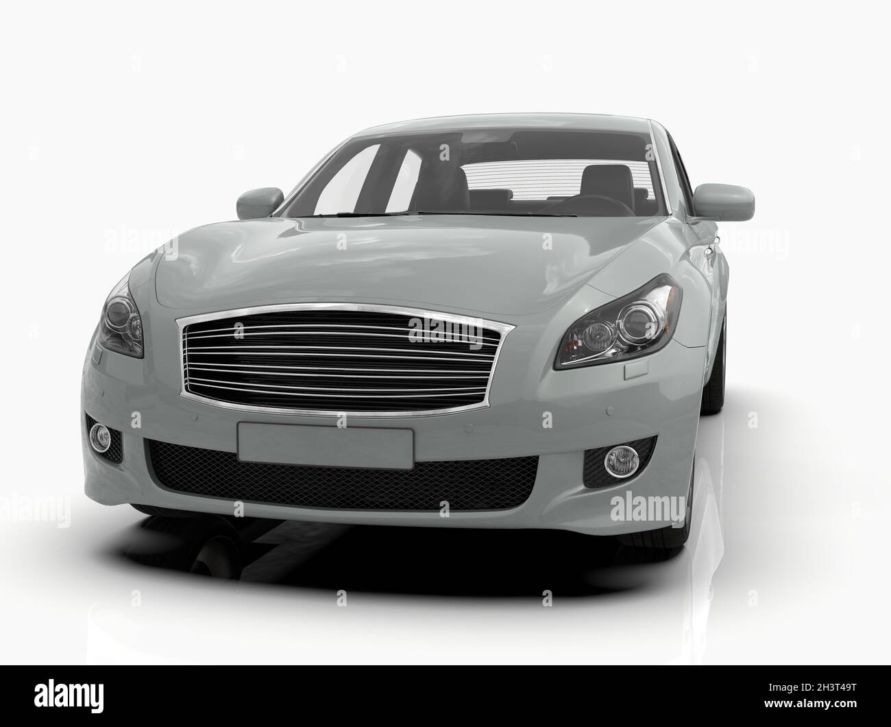 Generic and Brandless Car Isolated on White 3d Illustration Stock Photo ...