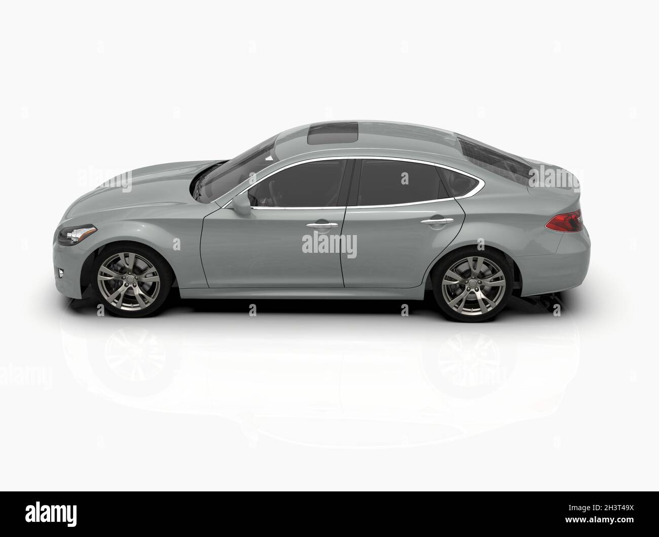 Generic and Brandless Car Isolated on White 3d Illustration Stock Photo ...