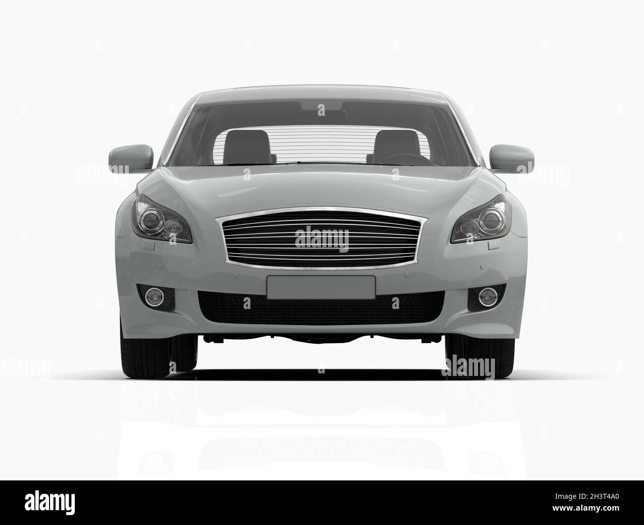 Generic and Brandless Car Isolated on White 3d Illustration Stock Photo ...