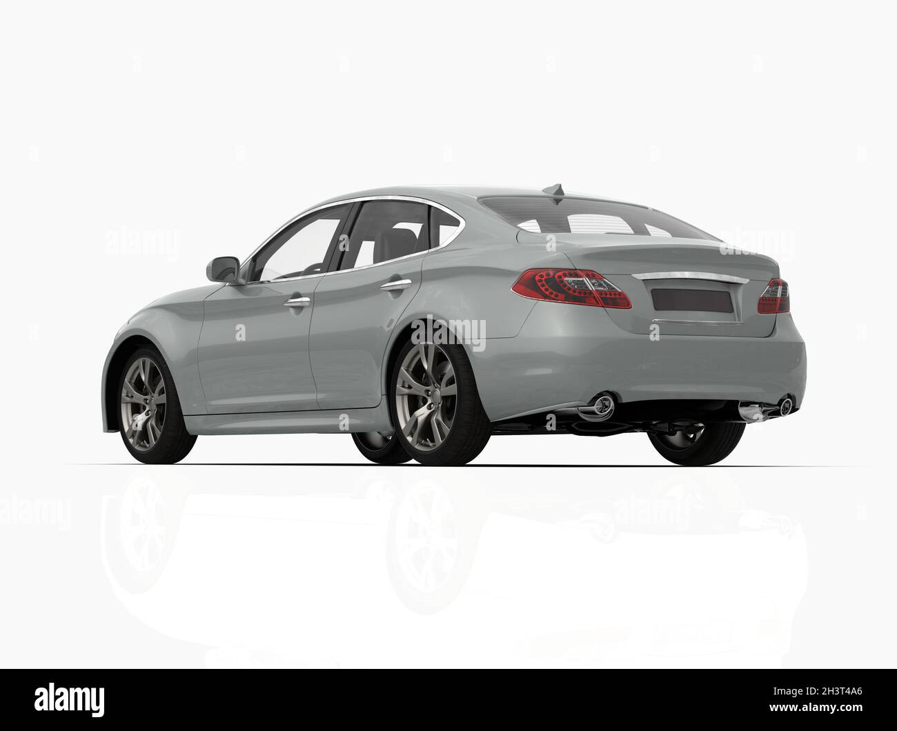 Generic and Brandless Car Isolated on White 3d Illustration Stock Photo ...