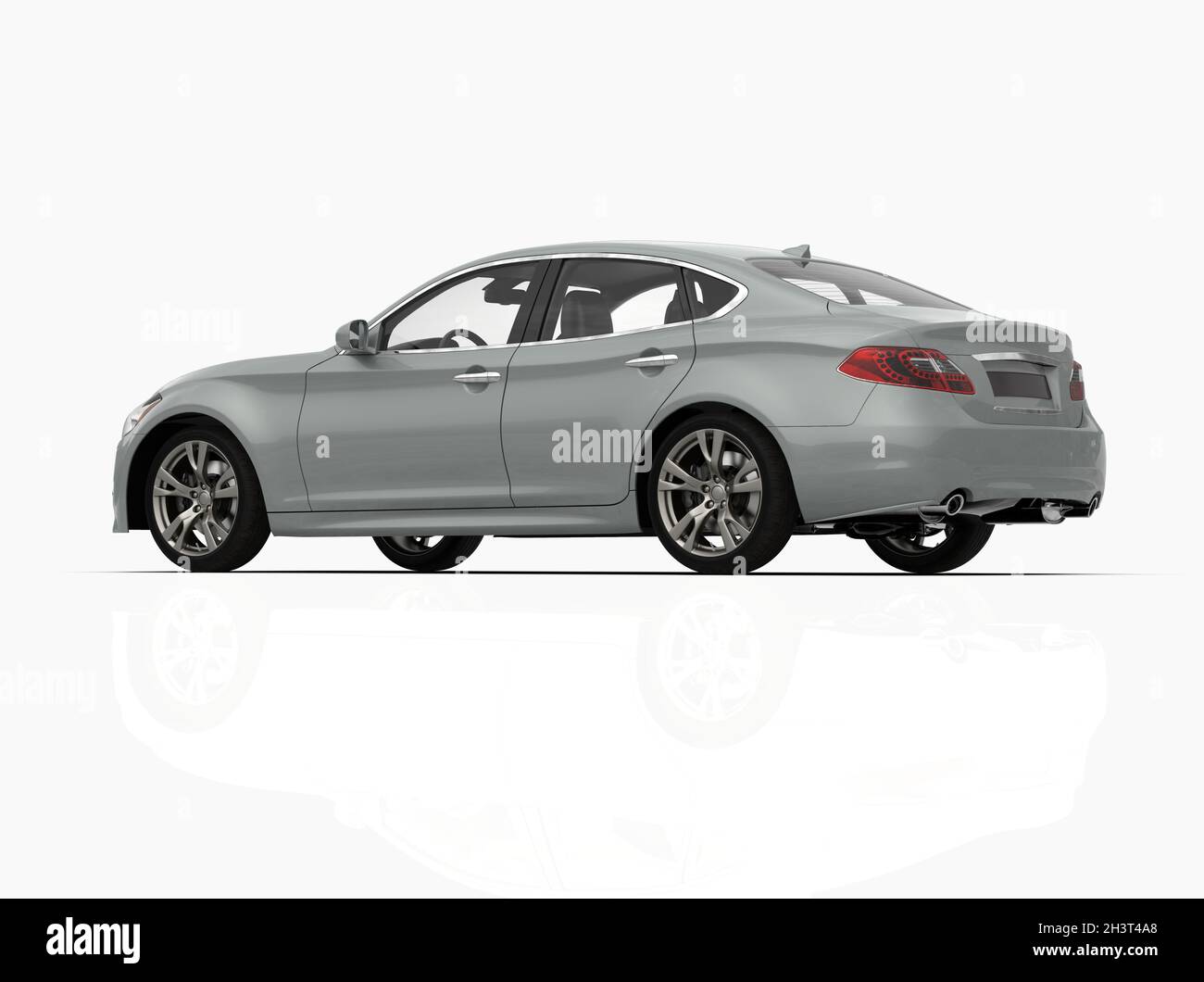 Generic and Brandless Car Isolated on White 3d Illustration Stock Photo ...