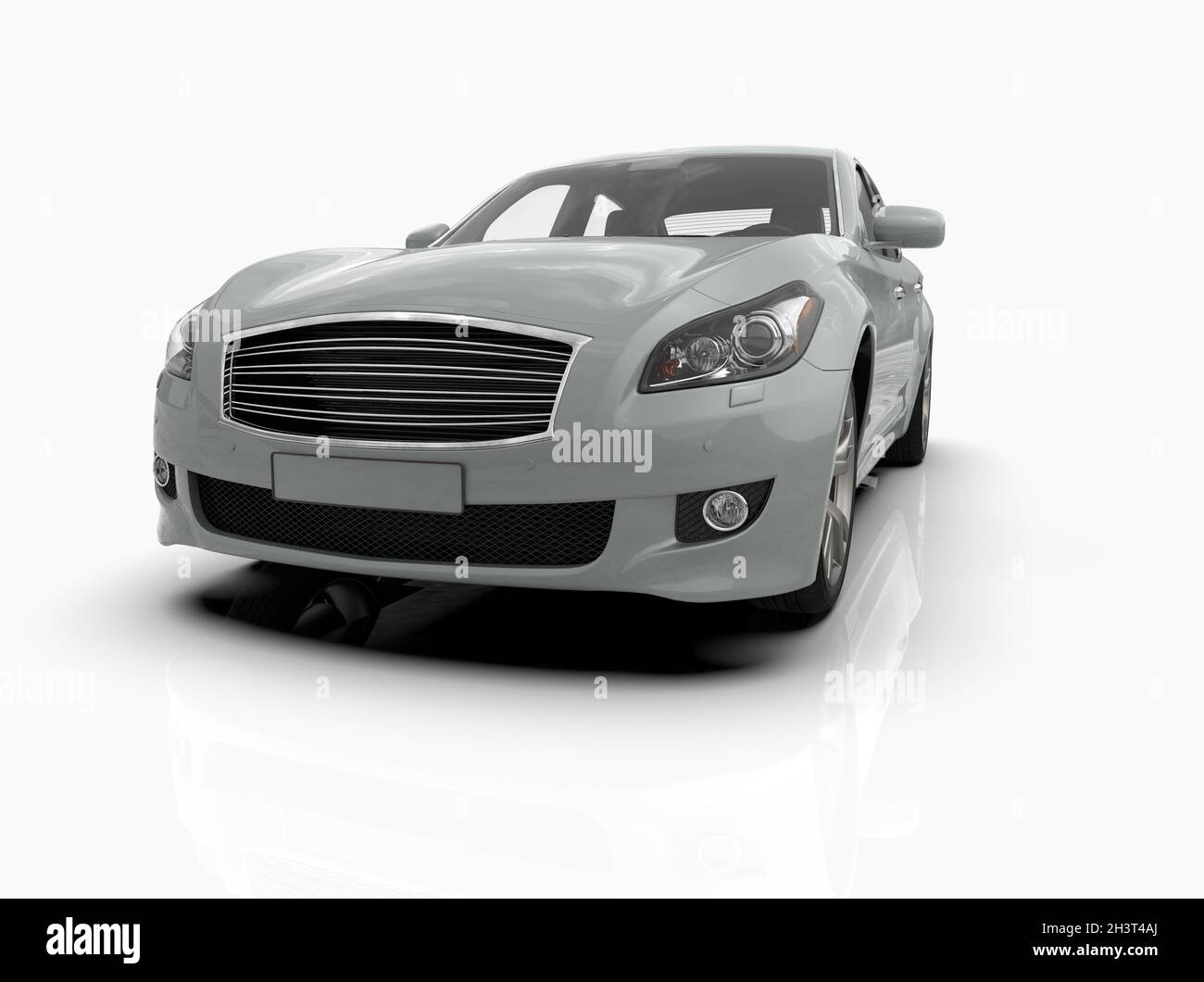 Generic and Brandless Car Isolated on White 3d Illustration Stock Photo ...