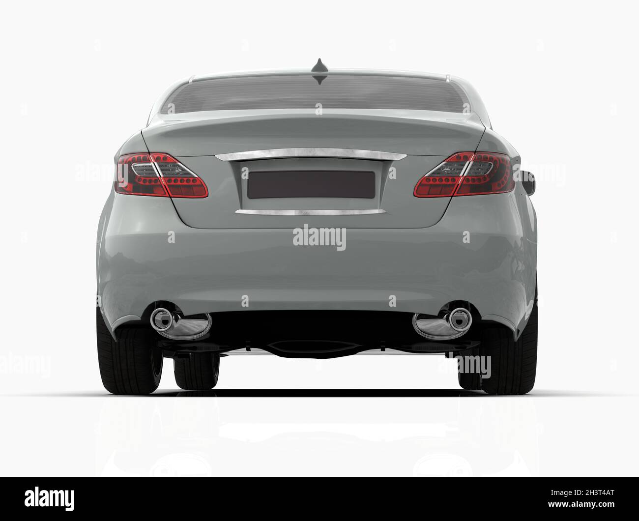 Generic and Brandless Car Isolated on White 3d Illustration Stock Photo ...