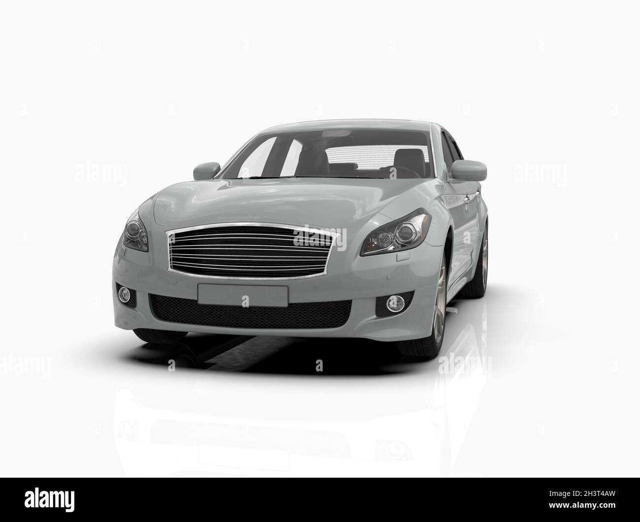 Generic and Brandless Car Isolated on White 3d Illustration Stock Photo ...