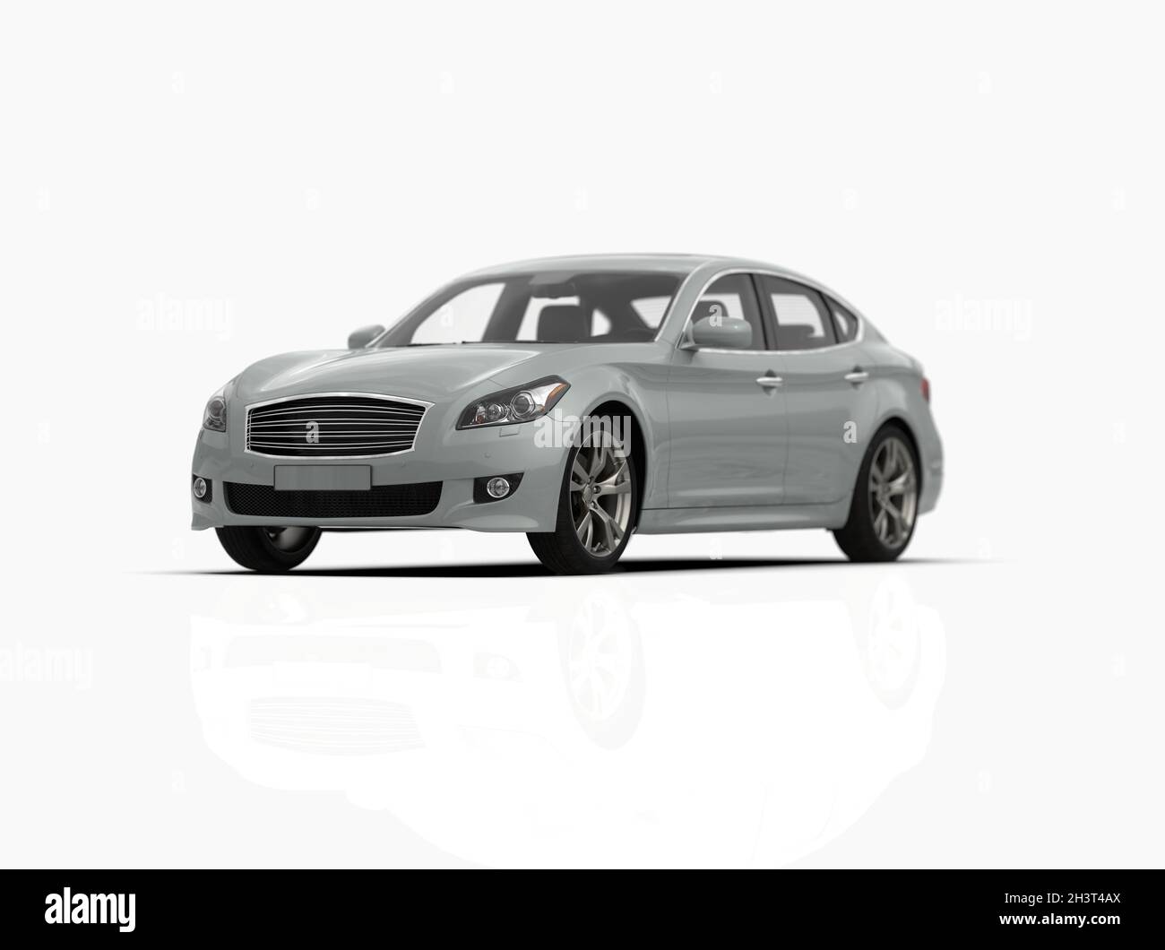 Generic and Brandless Car Isolated on White 3d Illustration Stock Photo ...