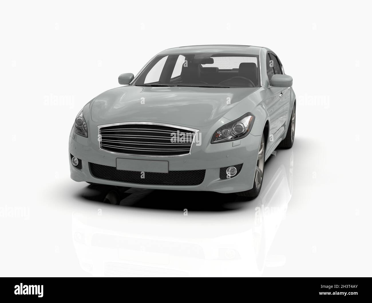 Generic and Brandless Car Isolated on White 3d Illustration Stock Photo ...